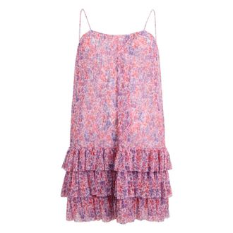 Philosophy di Lorenzo Serafini Kurzes Blumenkleid mit R&uuml;schen - - Dresses - Damen - Lila - 2XS