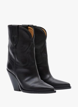 Isabel Marant Boots santiag Leyane &agrave; talons en cuir glac&eacute;