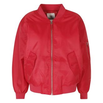 Anine Bing Leon Bomber - - Jackets - Damen - Rot - S