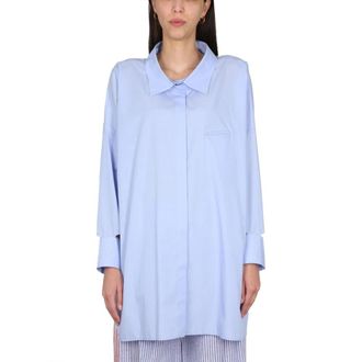 JEJIA Antoine Baumwoll-Popeline-Hemd - - Blouses & Shirts - Damen - Blau - XS