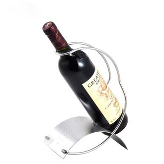 Aboofan Edelstahl Weinflaschenhalter Weinregal f&uuml;r K&uuml;chenarbeitsplatte Stabiles Drahtgestell zur Aufbewahrung von Weinflaschen Eleganter Weinst&auml;nder f&uuml;r Bar u