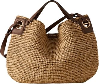 Borbonese Femme, Sacs, Beige, Taille: ONE Size London Shoulder Bag