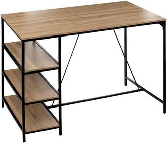 5five Simply Smart Five Simply Smart - Table de Bar Avec &Eacute;tag&egrave;res Aliaj 140cm Naturel