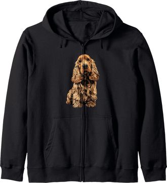 Whyitsme Design Abbildung eines roten CockerSpaniel-Hundes Kapuzenjacke