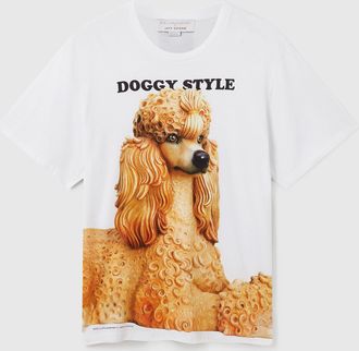 Stella McCartney Jeff Koons Doggy Style T-Shirt, Woman, Pure white, Size: XS