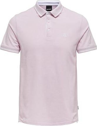 Only & Sons Onsfletcher Life Slim SS Polo Noos, Zephyr/Detail:Melange, XS Homme