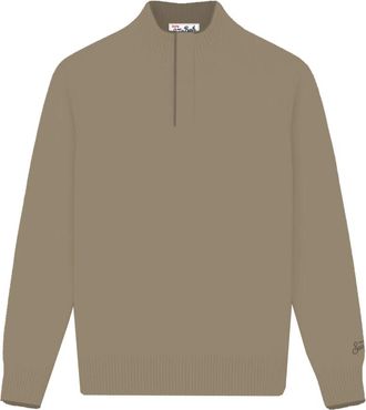 MC2 Saint Barth Pull &agrave; col roul&eacute; Moody - Homme - Pulls - Beige - Taille: M