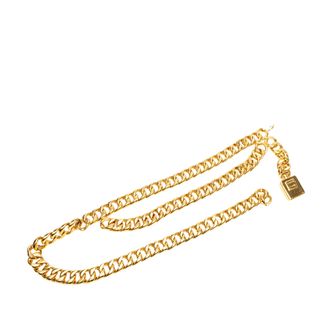 Chanel Gold Plated No. 5 Perfume Bottle Charm Chain Link Belt