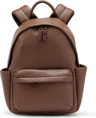 Amazon Essentials Damen Kleiner Rucksack aus Kunstleder, Braun, Einheitsgr&ouml;&szlig;e