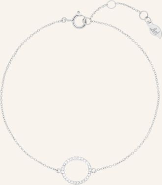 Leaf Armband Circle Aus 18 Karat Weißgold Mit Diamanten silber