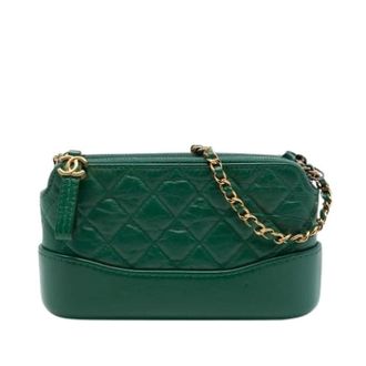 Chanel Sac bandouli&egrave;re vintage doccasion - Femme - Pre-owned - Vert - Taille: ONE Size