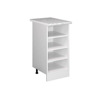 Vicco Etag&egrave;re de Cuisine R-Line, Blanc/Blanc, 40 cm, PT Marbre