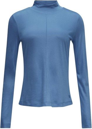Comma Langarmshirt T-Shirt Schimmerndes Langarmshirt im Slim Fit