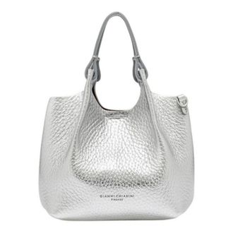 Gianni Chiarini Femme, Sacs, Gris, Taille: ONE Size Sac &agrave; main en cuir argent