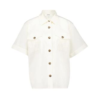 Frame Denim Cremefarbenes Utility-Shirt mit Taschen - - Blouses & Shirts - Damen - Beige - M