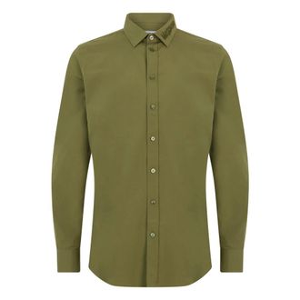 Moschino Homme, Chemises, Vert, Taille: XL Chemise &agrave; logo brod&eacute;