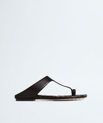 Bottega Veneta Tongs plates Livia - Marron - Femme - 35