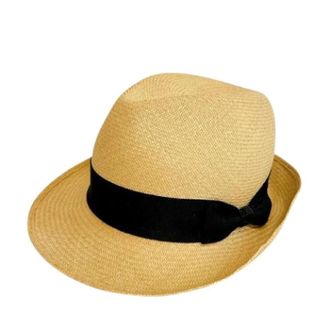 Chanel Chapeau en paille Pre-owned - Femme - Pre-owned - Beige - Taille: ONE Size