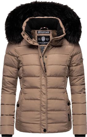 Navahoo Damen Winterjacke Miamor Taupe Grey Gr. S