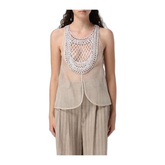 Emporio Armani Top da Sera - - Tops - Damen - Beige - XS