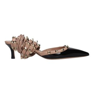 Valentino Garavani Femme, Chaussures, Noir, Taille: 36 EU Valentino Garavani Sandales &agrave; brides en cuir noir