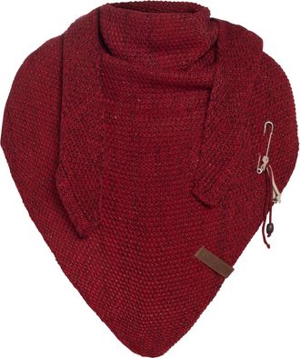 Knit Factory Coco Dreiecksschal Deluxe - Damen Strickschal mit Wolle - Hochwertige Qualit&auml;t - XXL Schal - 190 x 85 cm - Bordeaux