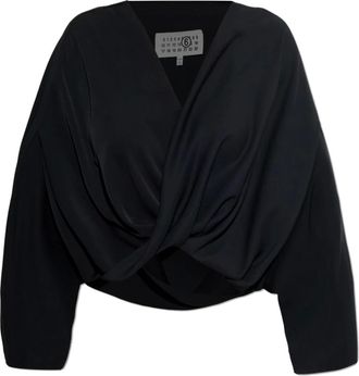 Maison Margiela Femme, Blouses et Chemises, Noir, Taille: 36 FR Haut Drap&eacute;