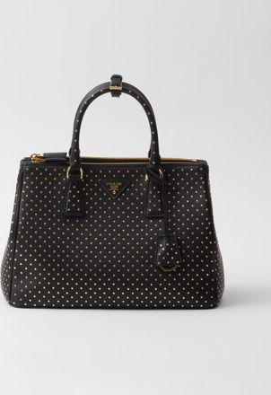 Prada Gro&szlig;e Prada Galleria Tasche aus Leder mit Nieten