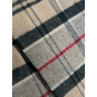 Barbour Mens Tartan Scarf Wool Blend Grey-Neutrals Acrylic Grey/neutrals Scarfs