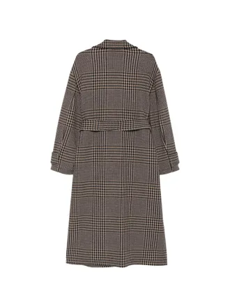 Emporio Armani Prince of Wales Check Coat - Black