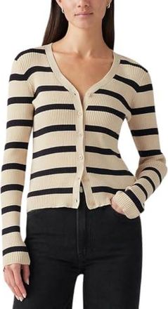 Levi's Femme Cardigan Tulip Redwood Stripe Creme Brulee Multi Colour XS