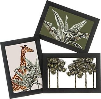 Atmosphera Atmosphera - Cadre Photos P&ecirc;le-M&ecirc;le 3 Photos - Noir - 29 x 30 cm - Design D&eacute;structur&eacute; - Pour D&eacute;coration Murale, Salon, Chambre