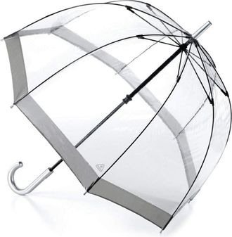 Fulton Umbrellas Fulton Damen Regenschirm durchsichtig silber