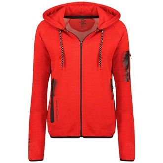 Canadian Peak Fanatic Lady - Sweat Femme Zip Capuche Poches - Sweatshirt Pull Manches Longues Chaud Hoodie Veste - Femmes Printemps Ete Automne Hiver (Rouge M)
