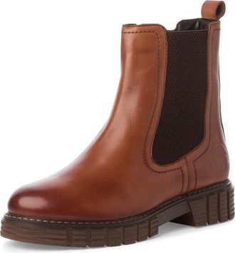 s.Oliver Damen Chelsea Boots aus Leder Gefüttert, Braun (Cognac), 37 EU