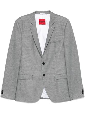 HUGO BOSS blazer &agrave; motif en jacquard - Noir