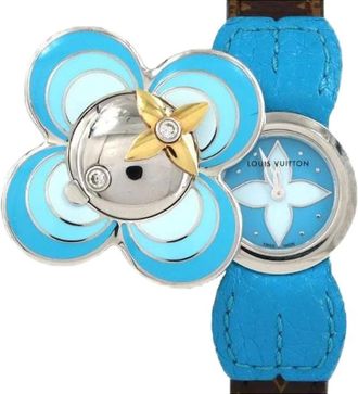 Louis Vuitton Pre-owned Acier inoxydable montres - Femme - Pre-owned - Bleu - Taille: ONE Size