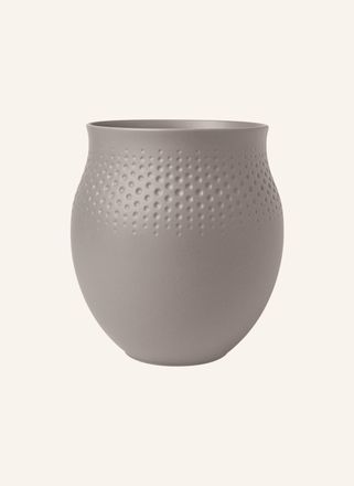 Villeroy & Boch Vase Perle Gro&szlig; Manufacture Collier Taupe beige