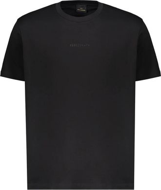 Paul & Shark Homme, Tops, Noir, Taille: L T-shirt en coton &agrave; col rond