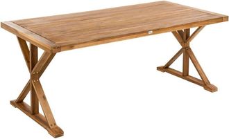 Beliani Beliani - Table de Jardin Rustique pour 6 Personnes 180 x 90 cm en Bois dAcacia Marron Calabritto