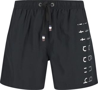 Bugatti Herren Badeshorts schwarz Mikrofaser Mit Prints
