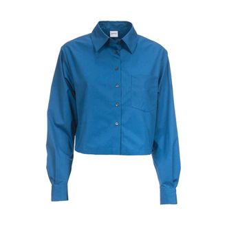 Aspesi Blaues Baumwoll-Popeline-Hemd - - Blouses & Shirts - Damen - Blau - XS