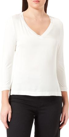 s.Oliver Black Label Damen T-shirt T Shirt, Weiß, 40 EU