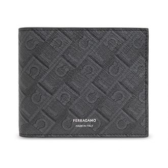 Ferragamo Monogram Geldb&ouml;rse - - Accessories - Herren - Grau - ONE SIZE