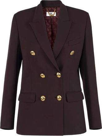 Elisabetta Franchi blazer &agrave; boutonni&egrave;re crois&eacute;e - Marron