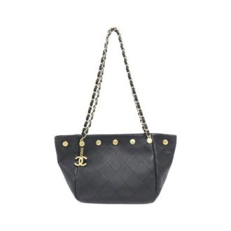 Chanel Pre-owned Lammfell Umh&auml;ngetasche - - Pre-owned - Damen - Schwarzk - ONE SIZE