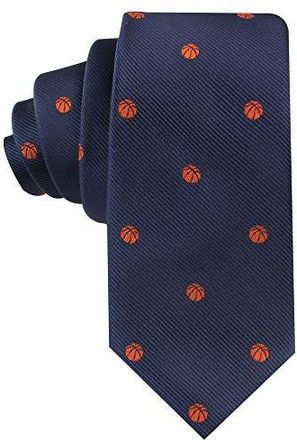 AusCufflinks Cravates de sport et de sp&eacute;cialit&eacute; | Noeuds papillon pour hommes | Cadeaux pour les hommes Cravate fine. Skinny Basketball