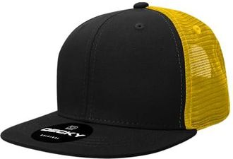 Decky Trucker standard &agrave; 6 panneaux en acrylique/polyester structur&eacute;, noir/dor&eacute;