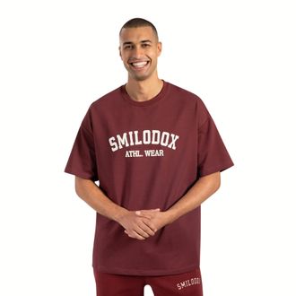 Smilodox Herren T-Shirt Kayson - Locker geschnittenes Oversize Shirt mit Retro Frontprint, bequemem Rundhalsausschnitt und weichem Material f&uuml;r modernen Street
