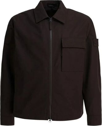 Stone Island Homme, Vestes, Brun, Taille: XL Overshirt Ghost